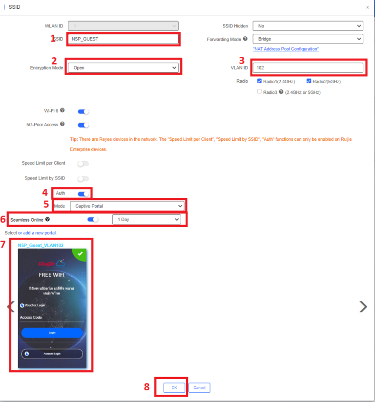 วิธีการสร้างหน้า Captive Portal Login แบบ Account จาก Ruijie | CYN Communication